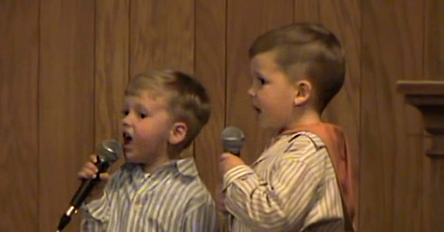 They Begin Singing A Classic Hymn, Then Brother On The Left Steals The Show
