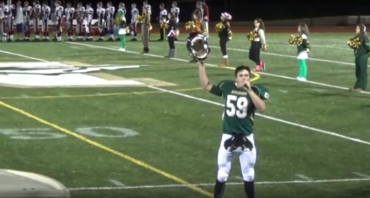 Talented 15-Year-Old Football Player Sings National Anthem & Leaves ...