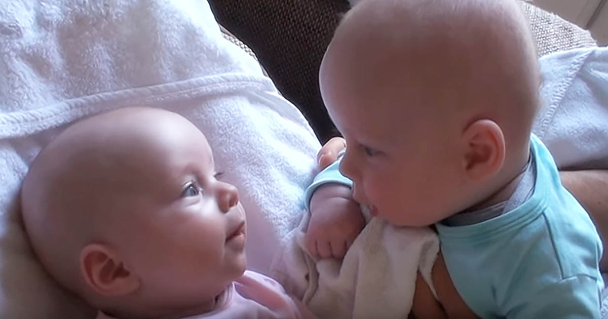 Adorable Video Of Baby Twins Talking And Laughing With Each Other ...